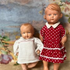 Винтажная кукла и игрушка детства - 2 антикварные куклы из целлулоида ...