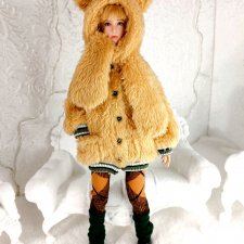 Одежда для кукол - Зверошапка и бомбер из искусственного меха. купить в ...